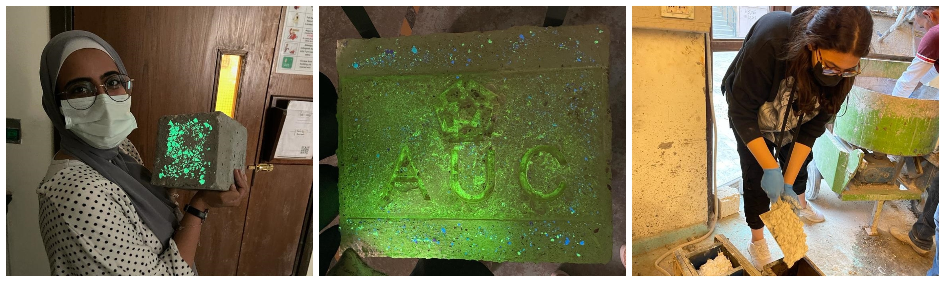AUC Students Honored for Self-Luminous Concrete Thesis Project | The ...